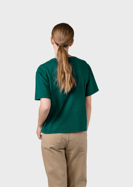 Womens boxy tee - Moss Green – klitmollercollective.dk