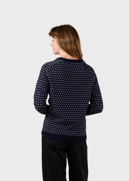 Mika knit - Navy/cream – klitmollercollective.dk